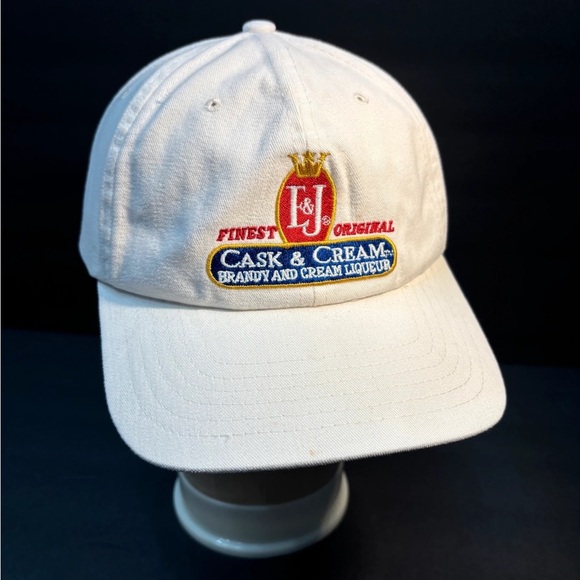 Accessories | Vintage Lj Cask Cream Hat Brandy Cream Liqueur ...